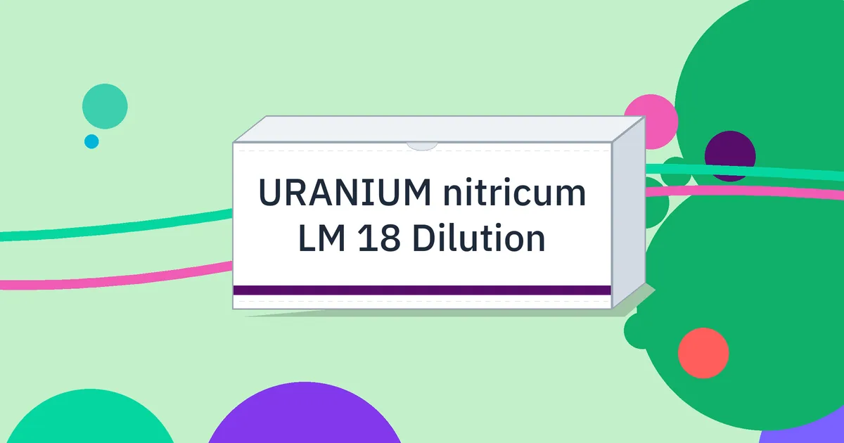 Symbolbild: Packung mit der Aufschrift URANIUM nitricum LM 18 Dilution (PZN 13256327) – Verfügbarkeit und Bezug in Apotheken in Frankfurt am Main