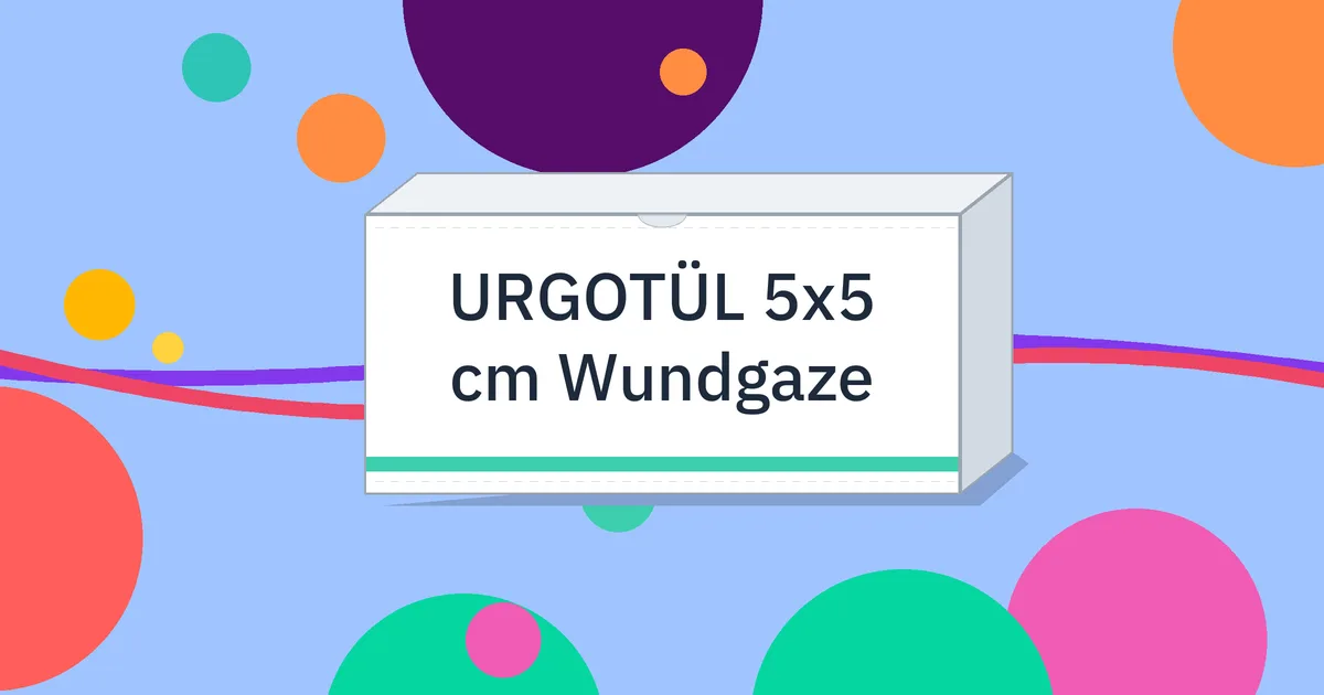 Symbolbild: Packung mit der Aufschrift URGOTÜL 5x5 cm Wundgaze (PZN 18762650) – Verfügbarkeit und Bezug in Apotheken in Frankfurt am Main