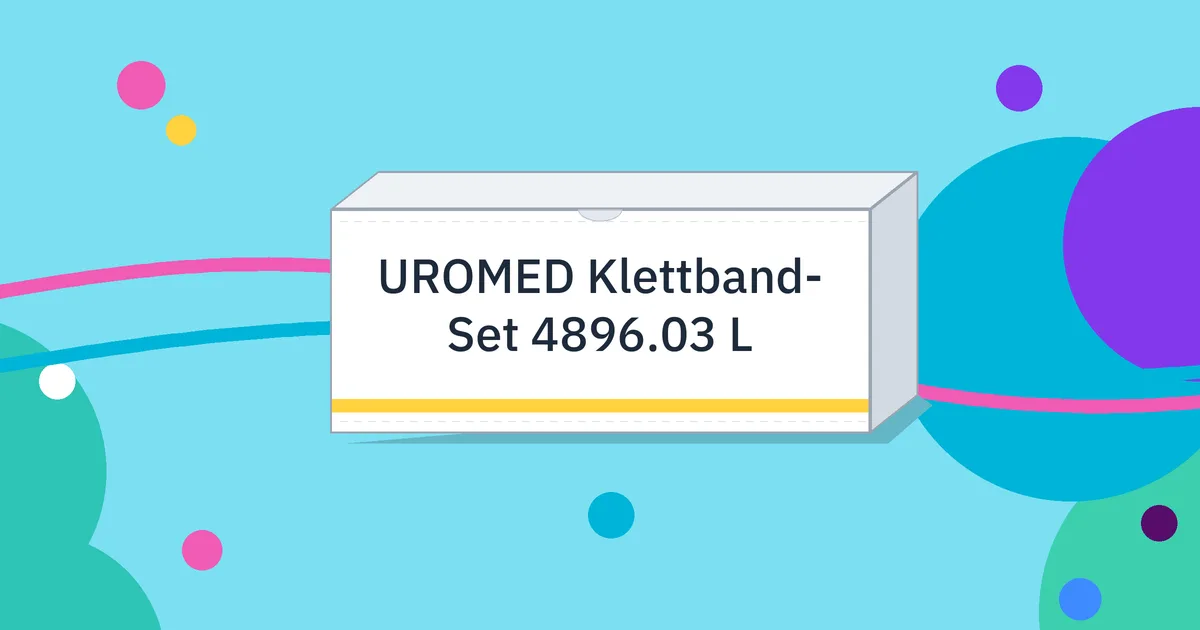 Symbolbild: Packung mit der Aufschrift UROMED Klettband-Set 4896.03 L (PZN 01261990) – Verfügbarkeit und Bezug in Apotheken in Frankfurt am Main