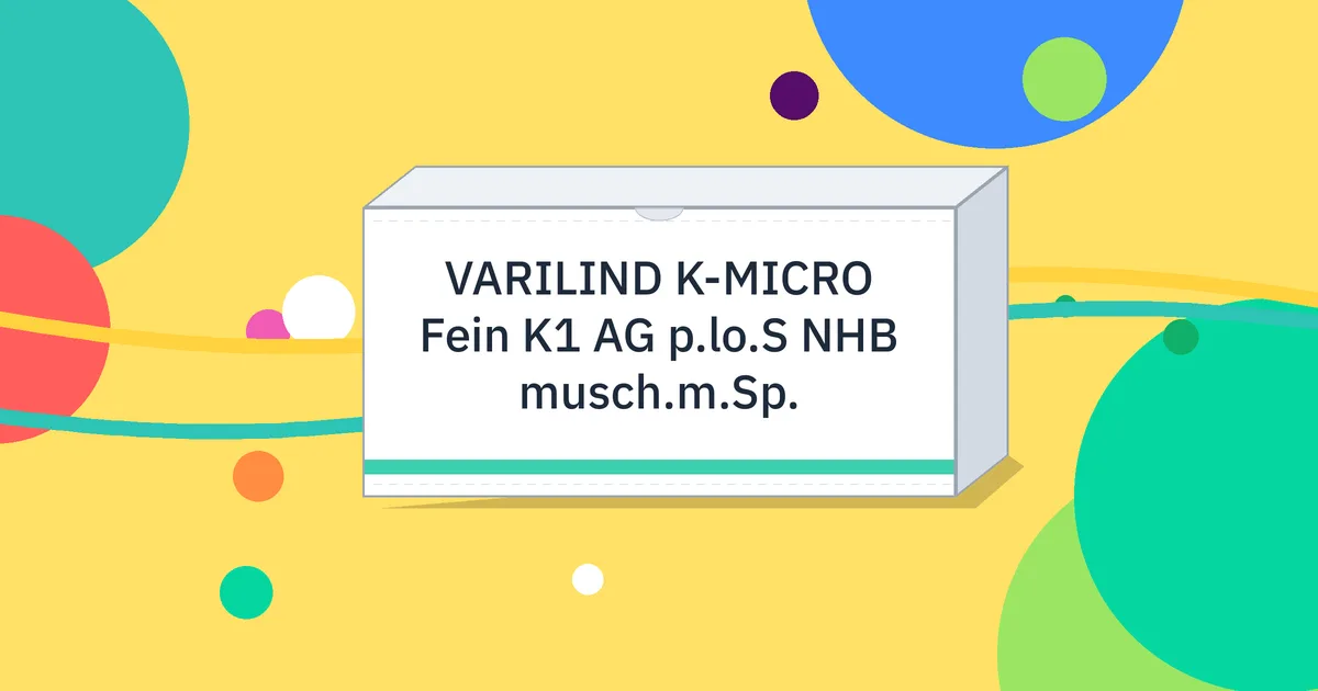 Symbolbild: Packung mit der Aufschrift VARILIND K-MICRO Fein K1 AG p.lo.S NHB musch.m.Sp. (PZN 20555622) – Verfügbarkeit und Bezug in Apotheken in Frankfurt am Main
