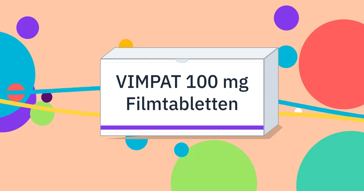 Symbolbild: Packung mit der Aufschrift VIMPAT 100 mg Filmtabletten (PZN 00072962) – Verfügbarkeit und Bezug in Apotheken in Frankfurt am Main