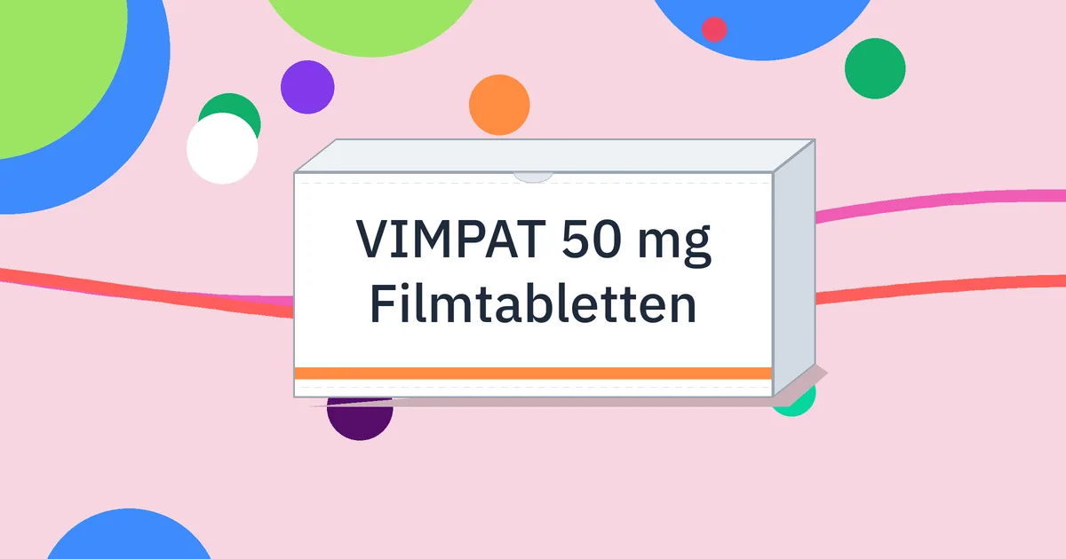 Symbolbild: Packung mit der Aufschrift VIMPAT 50 mg Filmtabletten (PZN 17383643) – Verfügbarkeit und Bezug in Apotheken in Frankfurt am Main