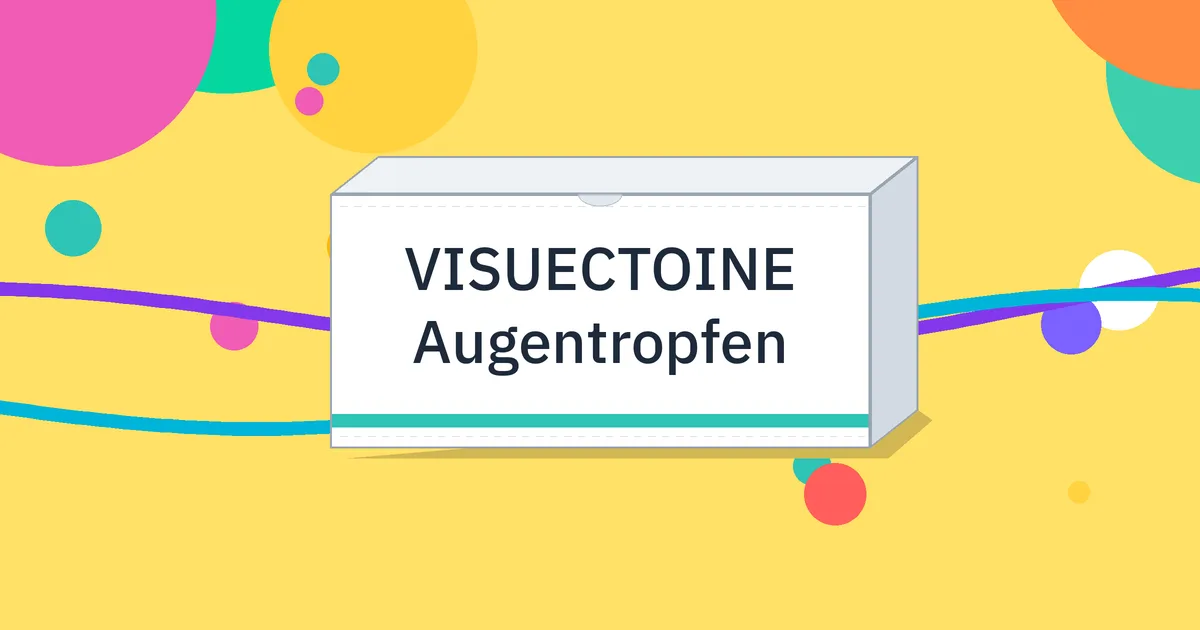 Symbolbild: Packung mit der Aufschrift VISUECTOINE Augentropfen (PZN 19889246) – Verfügbarkeit und Bezug in Apotheken in Frankfurt am Main