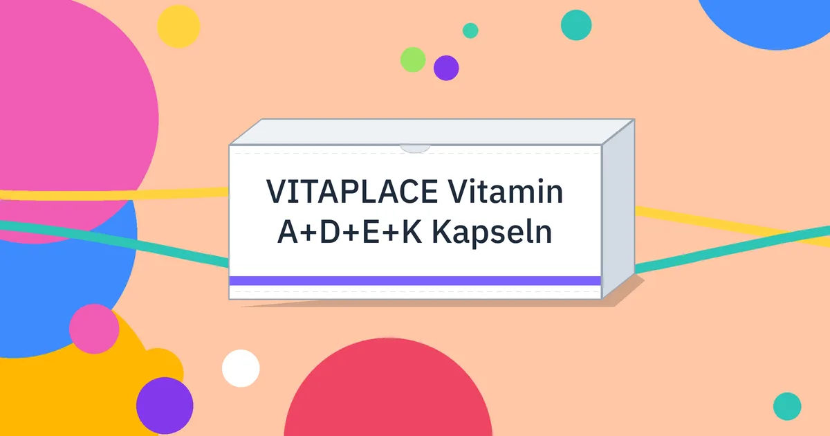 Symbolbild: Packung mit der Aufschrift VITAPLACE Vitamin A+D+E+K Kapseln (PZN 13923019) – Verfügbarkeit und Bezug in Apotheken in Frankfurt am Main