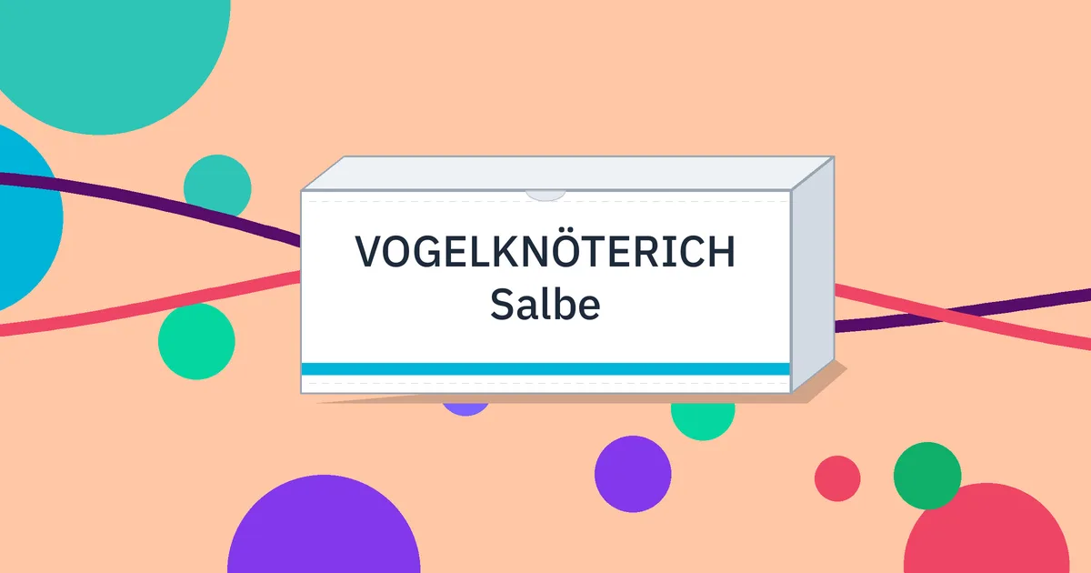 Symbolbild: Packung mit der Aufschrift VOGELKNÖTERICH Salbe (PZN 18396702) – Verfügbarkeit und Bezug in Apotheken in Frankfurt am Main