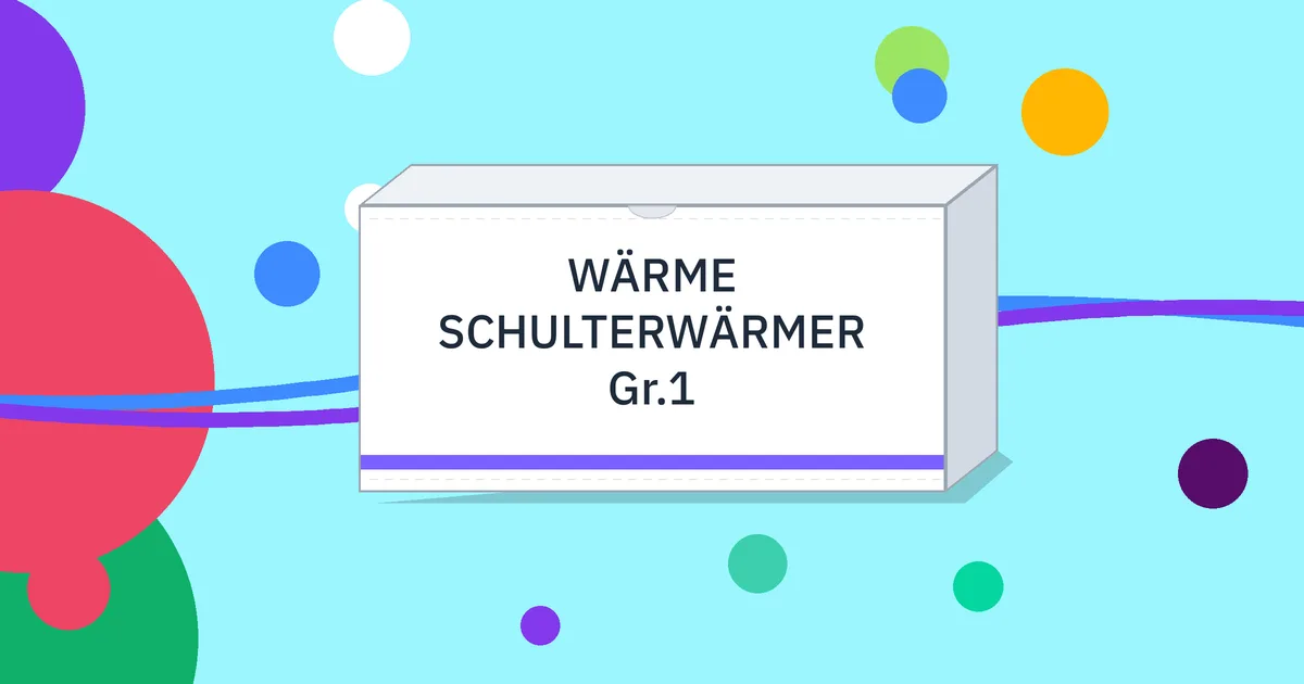 Symbolbild: Packung mit der Aufschrift WÄRME SCHULTERWÄRMER Gr.1 (PZN 02446349) – Verfügbarkeit und Bezug in Apotheken in Frankfurt am Main