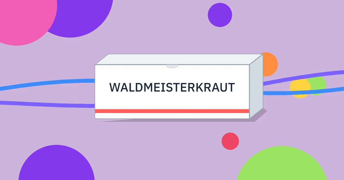 Symbolbild: Packung mit der Aufschrift WALDMEISTERKRAUT (PZN 08466117) – Verfügbarkeit und Bezug in Apotheken in Frankfurt am Main