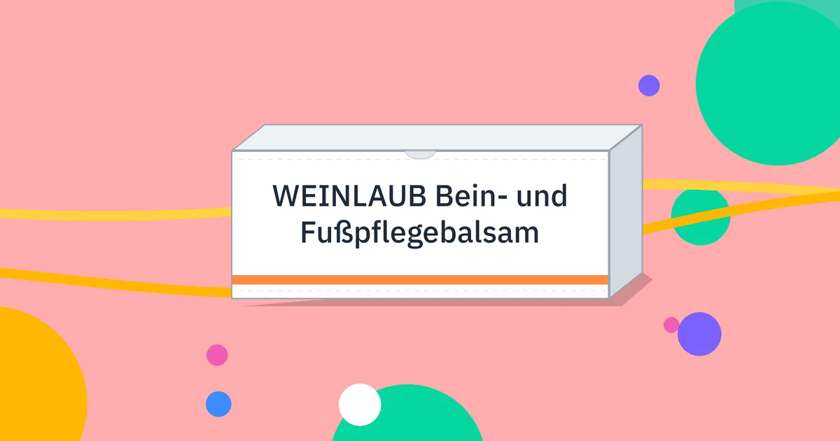 Symbolbild: Packung mit der Aufschrift WEINLAUB Bein- und Fußpflegebalsam (PZN 08600231) – Verfügbarkeit und Bezug in Apotheken in Frankfurt am Main