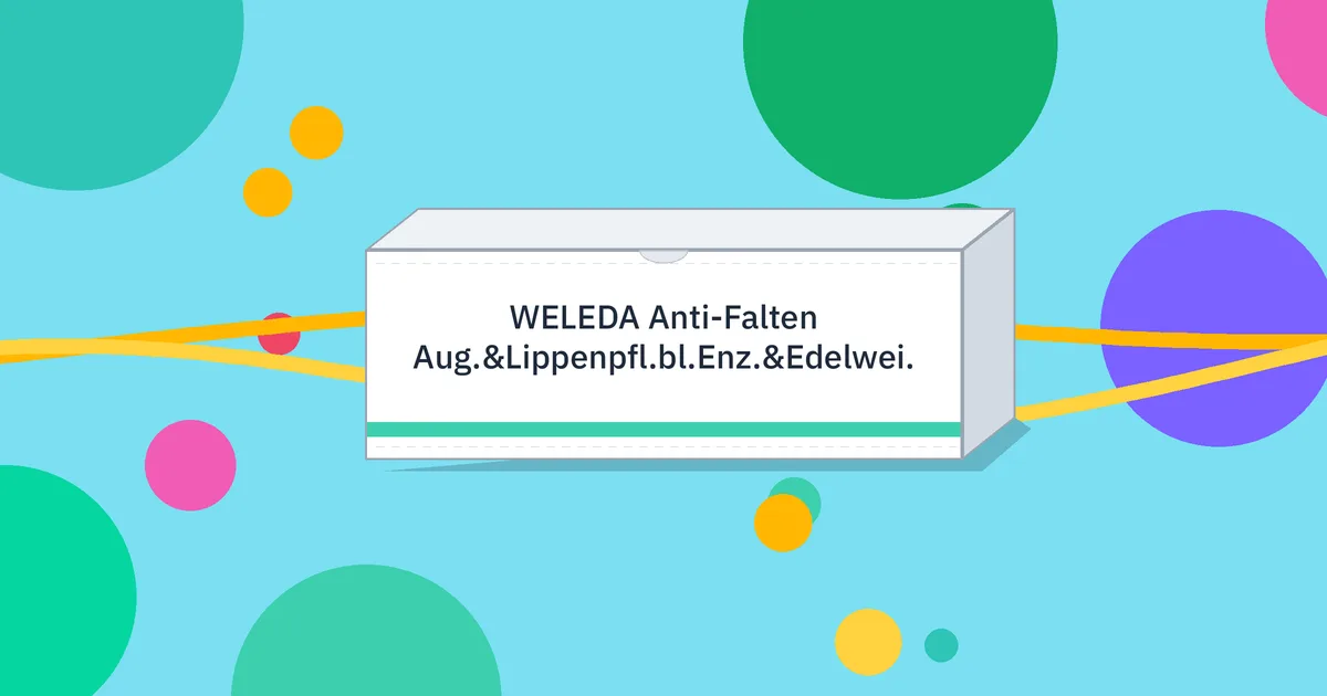 Symbolbild: Packung mit der Aufschrift WELEDA Anti-Falten Aug.&Lippenpfl.bl.Enz.&Edelwei. (PZN 18446794) – Verfügbarkeit und Bezug in Apotheken in Frankfurt am Main