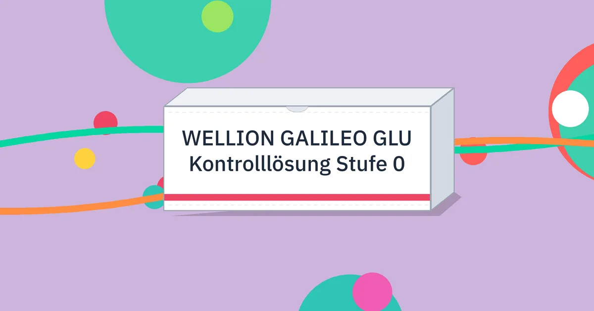 Symbolbild: Packung mit der Aufschrift WELLION GALILEO GLU Kontrolllösung Stufe 0 (PZN 12470403) – Verfügbarkeit und Bezug in Apotheken in Frankfurt am Main