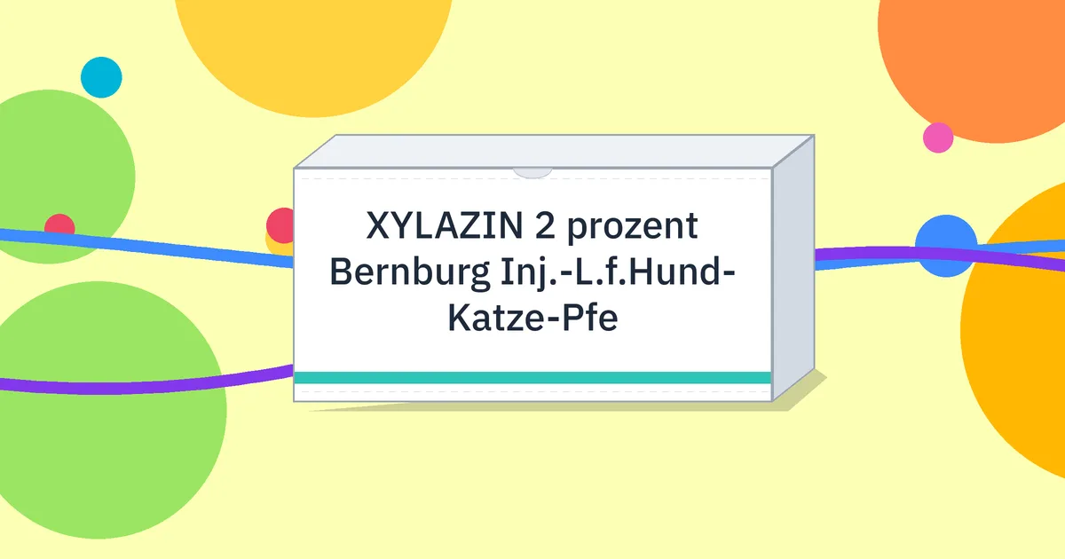 Symbolbild: Packung mit der Aufschrift XYLAZIN 2 prozent Bernburg Inj.-L.f.Hund-Katze-Pfe (PZN 10124950) – Verfügbarkeit und Bezug in Apotheken in Frankfurt am Main