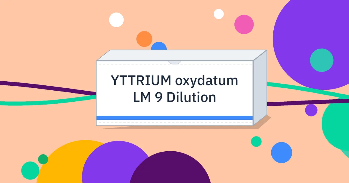 Symbolbild: Packung mit der Aufschrift YTTRIUM oxydatum LM 9 Dilution (PZN 13287747) – Verfügbarkeit und Bezug in Apotheken in Frankfurt am Main