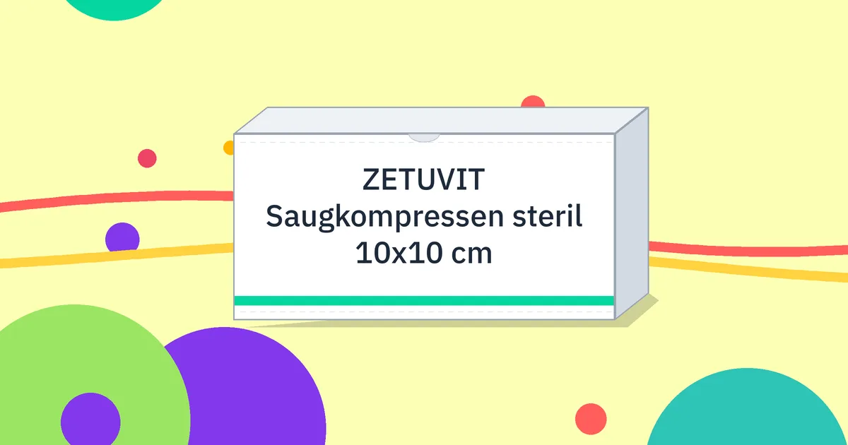 Symbolbild: Packung mit der Aufschrift ZETUVIT Saugkompressen steril 10x10 cm (PZN 15889551) – Verfügbarkeit und Bezug in Apotheken in Frankfurt am Main
