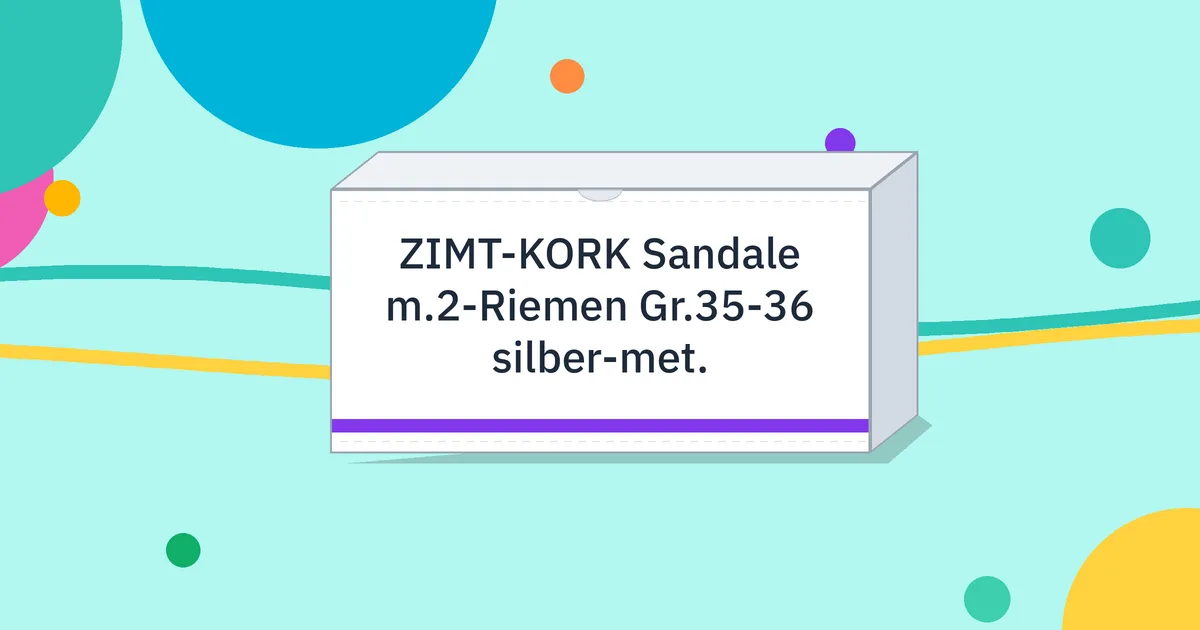 Symbolbild: Packung mit der Aufschrift ZIMT-KORK Sandale m.2-Riemen Gr.35-36 silber-met. (PZN 19265652) – Verfügbarkeit und Bezug in Apotheken in Frankfurt am Main