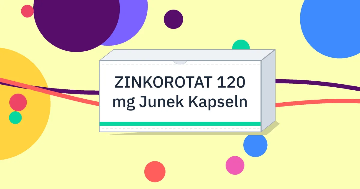 Symbolbild: Packung mit der Aufschrift ZINKOROTAT 120 mg Junek Kapseln (PZN 11072758) – Verfügbarkeit und Bezug in Apotheken in Frankfurt am Main