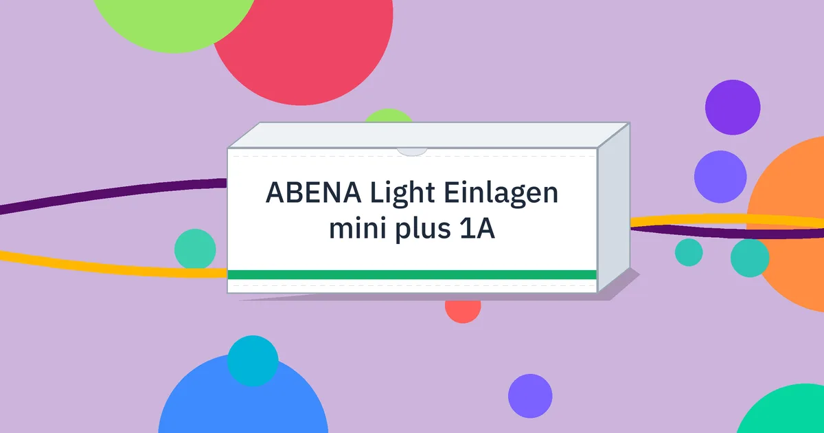 Symbolbild: Packung mit der Aufschrift ABENA Light Einlagen mini plus 1A (PZN 13702399) – Verfügbarkeit und Bezug in Apotheken in Frankfurt am Main
