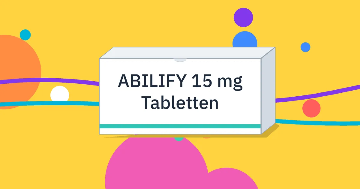 Symbolbild: Packung mit der Aufschrift ABILIFY 15 mg Tabletten (PZN 06104717) – Verfügbarkeit und Bezug in Apotheken in Frankfurt am Main