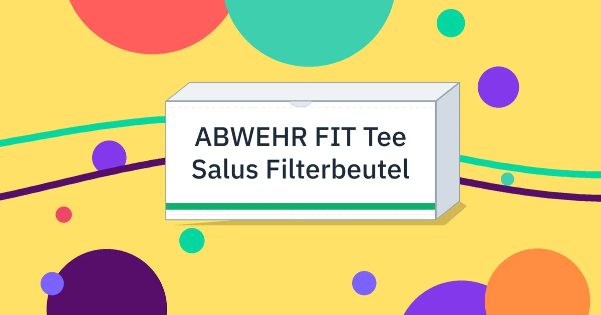 Symbolbild: Packung mit der Aufschrift ABWEHR FIT Tee Salus Filterbeutel (PZN 09191728) – Verfügbarkeit und Bezug in Apotheken in Frankfurt am Main