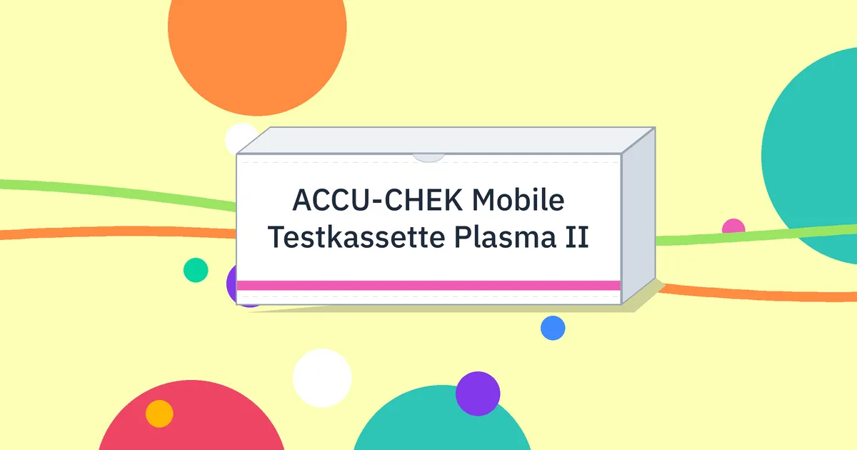 Symbolbild: Packung mit der Aufschrift ACCU-CHEK Mobile Testkassette Plasma II (PZN 08863686) – Verfügbarkeit und Bezug in Apotheken in Frankfurt am Main