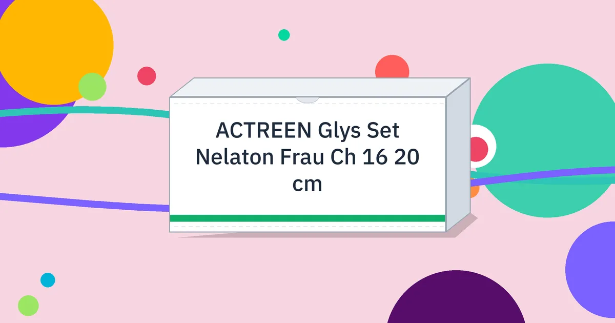 Symbolbild: Packung mit der Aufschrift ACTREEN Glys Set Nelaton Frau Ch 16 20 cm (PZN 19466155) – Verfügbarkeit und Bezug in Apotheken in Frankfurt am Main