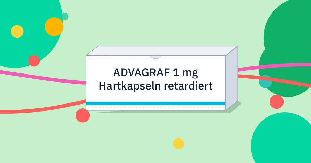 Symbolbild: Packung mit der Aufschrift ADVAGRAF 1 mg Hartkapseln retardiert (PZN 00085226) – Verfügbarkeit und Bezug in Apotheken in Frankfurt am Main