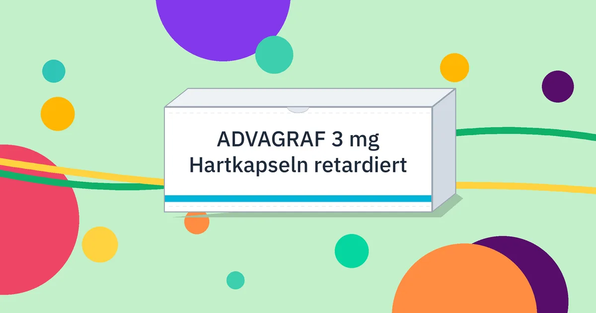 Symbolbild: Packung mit der Aufschrift ADVAGRAF 3 mg Hartkapseln retardiert (PZN 10167215) – Verfügbarkeit und Bezug in Apotheken in Frankfurt am Main