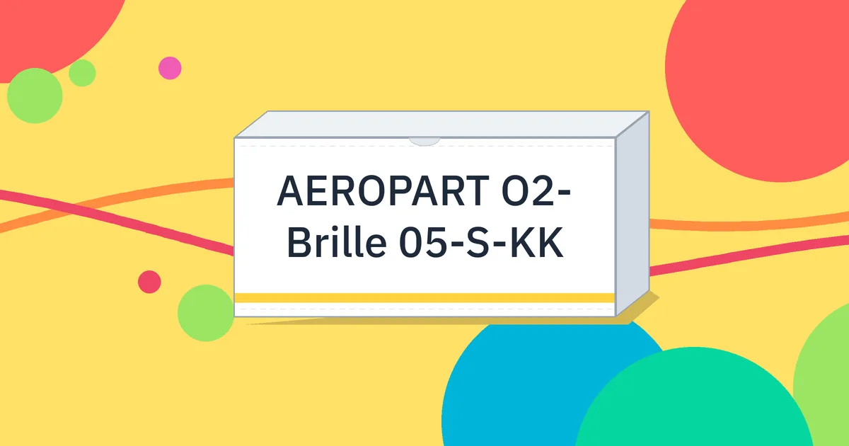 Symbolbild: Packung mit der Aufschrift AEROPART O2-Brille 05-S-KK (PZN 02295198) – Verfügbarkeit und Bezug in Apotheken in Frankfurt am Main