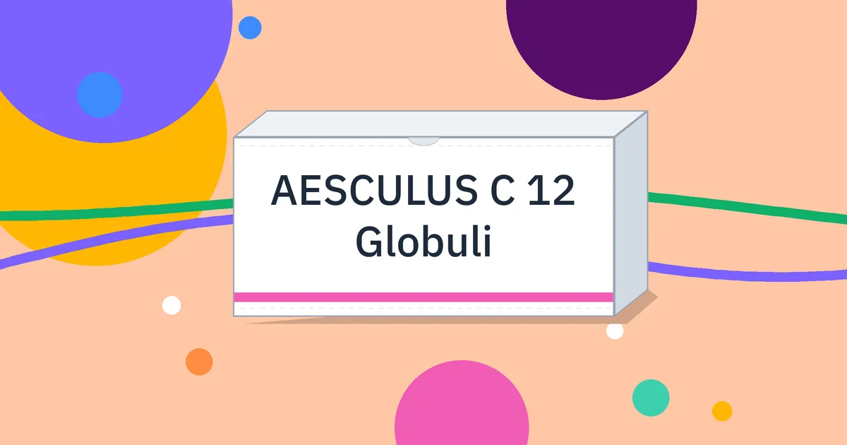 Symbolbild: Packung mit der Aufschrift AESCULUS C 12 Globuli (PZN 07454158) – Verfügbarkeit und Bezug in Apotheken in Frankfurt am Main