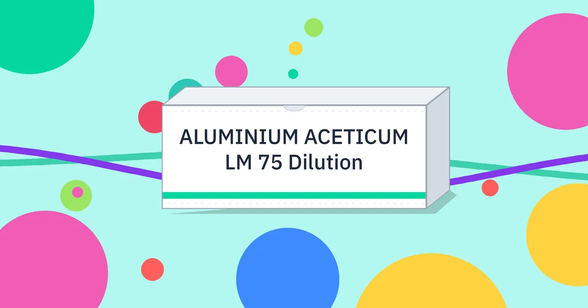 Symbolbild: Packung mit der Aufschrift ALUMINIUM ACETICUM LM 75 Dilution (PZN 13316489) – Verfügbarkeit und Bezug in Apotheken in Frankfurt am Main