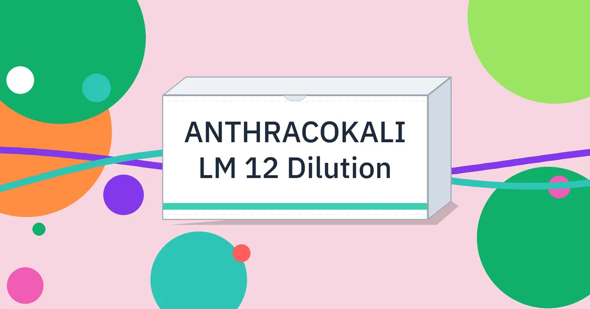Symbolbild: Packung mit der Aufschrift ANTHRACOKALI LM 12 Dilution (PZN 13371229) – Verfügbarkeit und Bezug in Apotheken in Frankfurt am Main