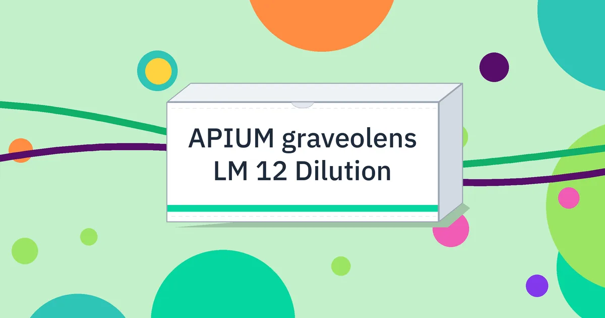 Symbolbild: Packung mit der Aufschrift APIUM graveolens LM 12 Dilution (PZN 13378208) – Verfügbarkeit und Bezug in Apotheken in Frankfurt am Main
