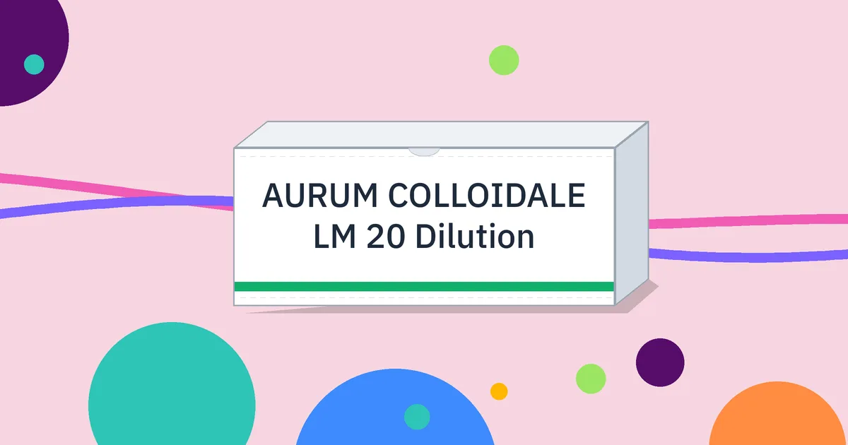 Symbolbild: Packung mit der Aufschrift AURUM COLLOIDALE LM 20 Dilution (PZN 12784320) – Verfügbarkeit und Bezug in Apotheken in Frankfurt am Main