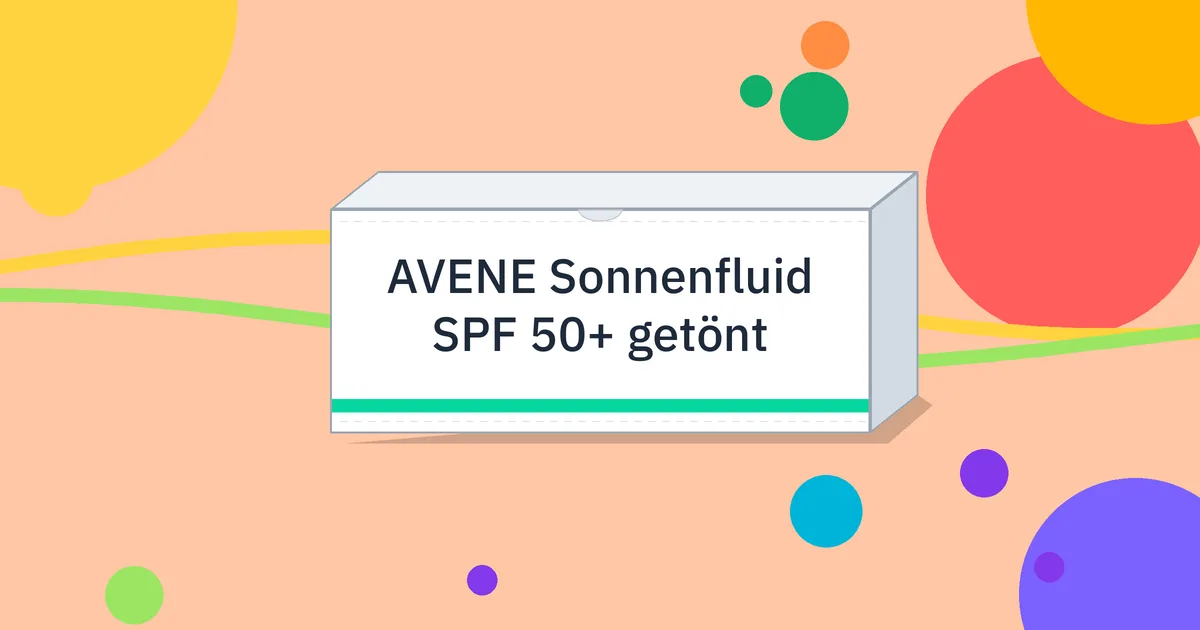 Symbolbild: Packung mit der Aufschrift AVENE Sonnenfluid SPF 50+ getönt (PZN 17293331) – Verfügbarkeit und Bezug in Apotheken in Frankfurt am Main