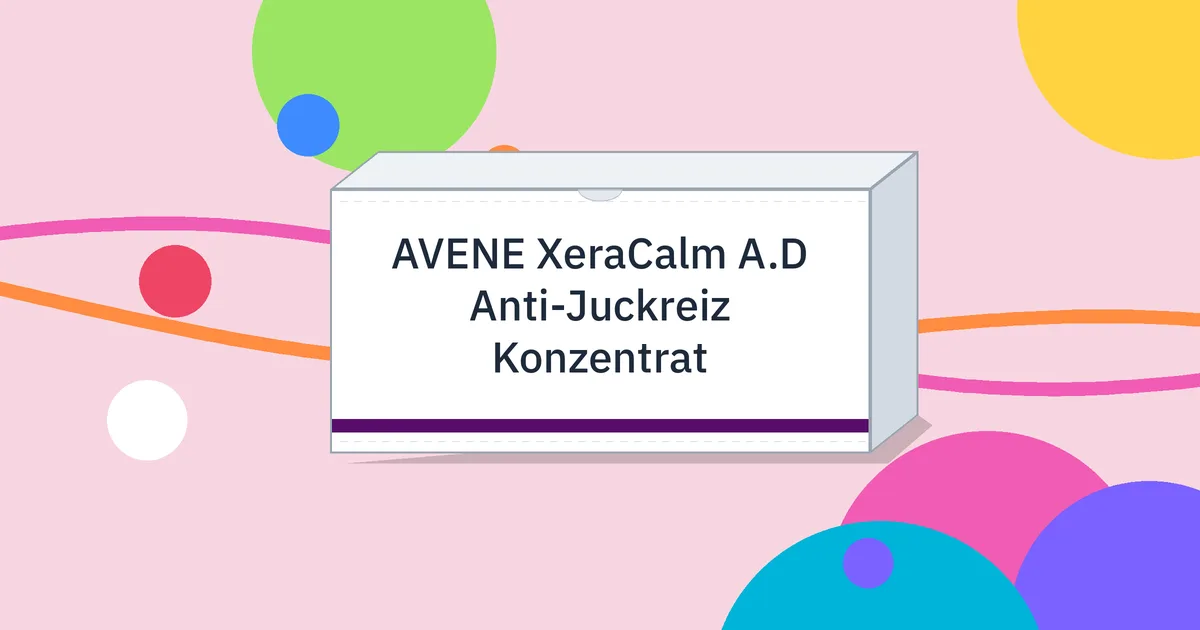 Symbolbild: Packung mit der Aufschrift AVENE XeraCalm A.D Anti-Juckreiz Konzentrat (PZN 19444679) – Verfügbarkeit und Bezug in Apotheken in Frankfurt am Main