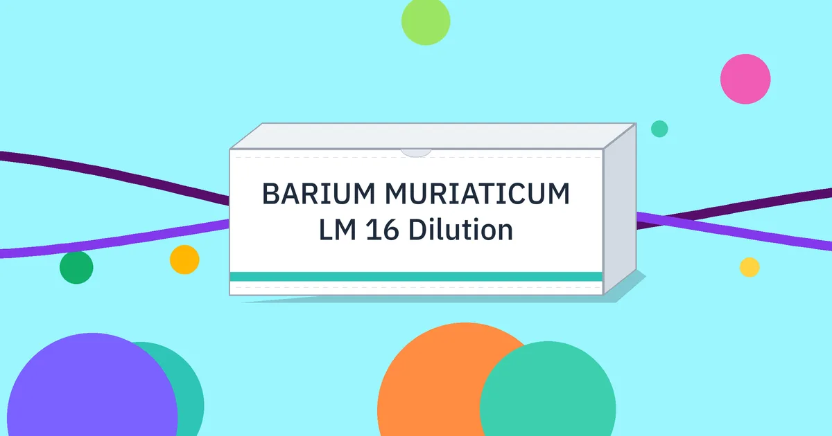 Symbolbild: Packung mit der Aufschrift BARIUM MURIATICUM LM 16 Dilution (PZN 12790355) – Verfügbarkeit und Bezug in Apotheken in Frankfurt am Main