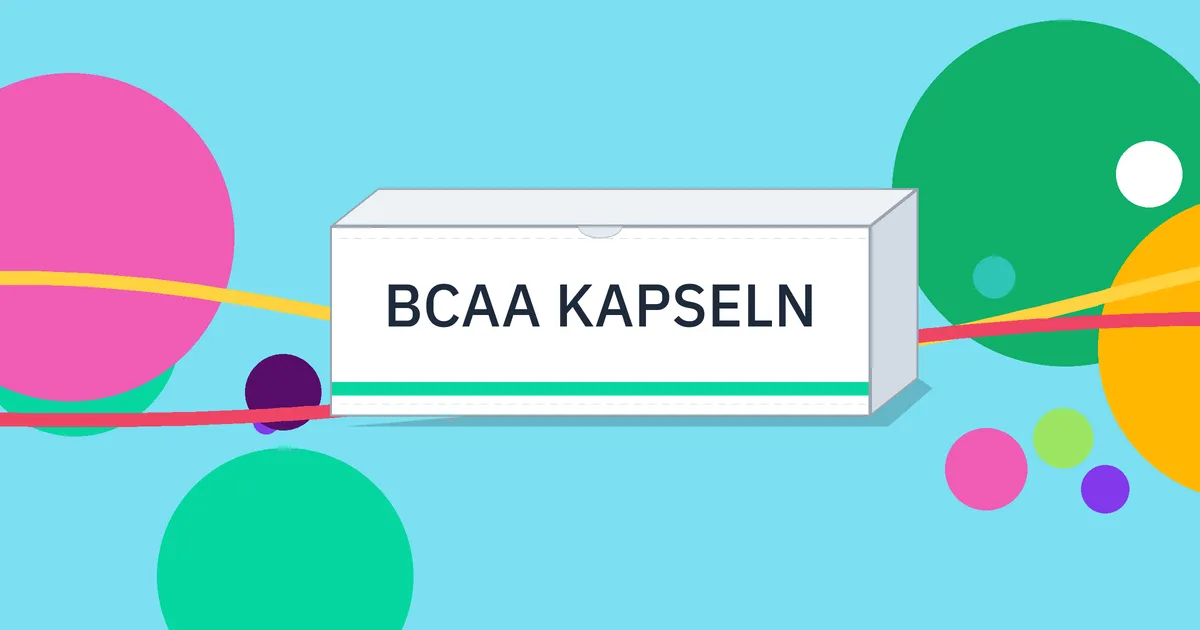 Symbolbild: Packung mit der Aufschrift BCAA KAPSELN (PZN 17825101) – Verfügbarkeit und Bezug in Apotheken in Frankfurt am Main