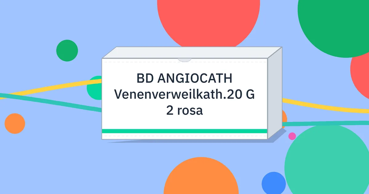 Symbolbild: Packung mit der Aufschrift BD ANGIOCATH Venenverweilkath.20 G 2 rosa (PZN 04083307) – Verfügbarkeit und Bezug in Apotheken in Frankfurt am Main