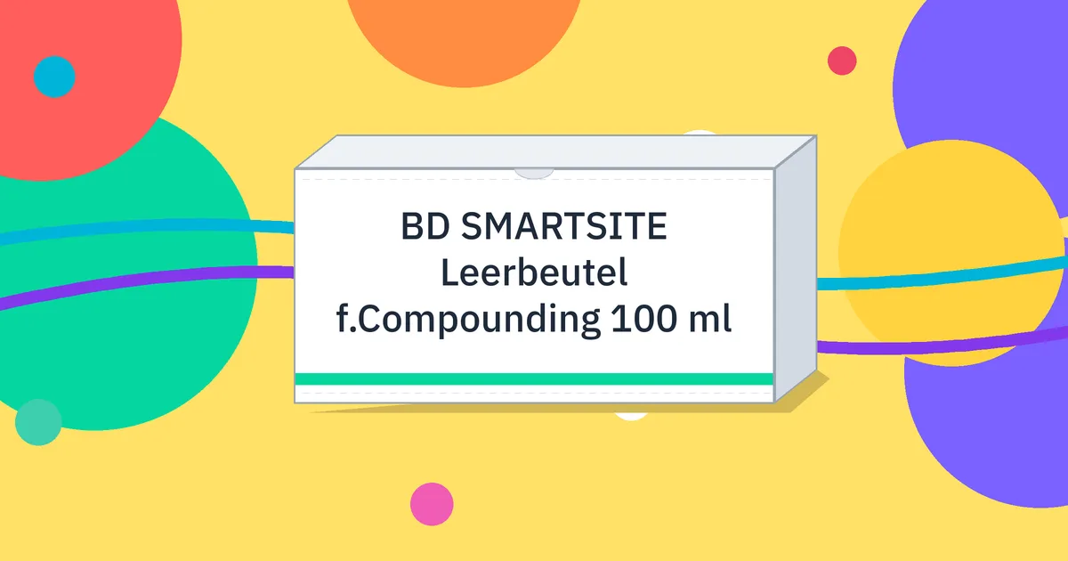 Symbolbild: Packung mit der Aufschrift BD SMARTSITE Leerbeutel f.Compounding 100 ml (PZN 19524639) – Verfügbarkeit und Bezug in Apotheken in Frankfurt am Main