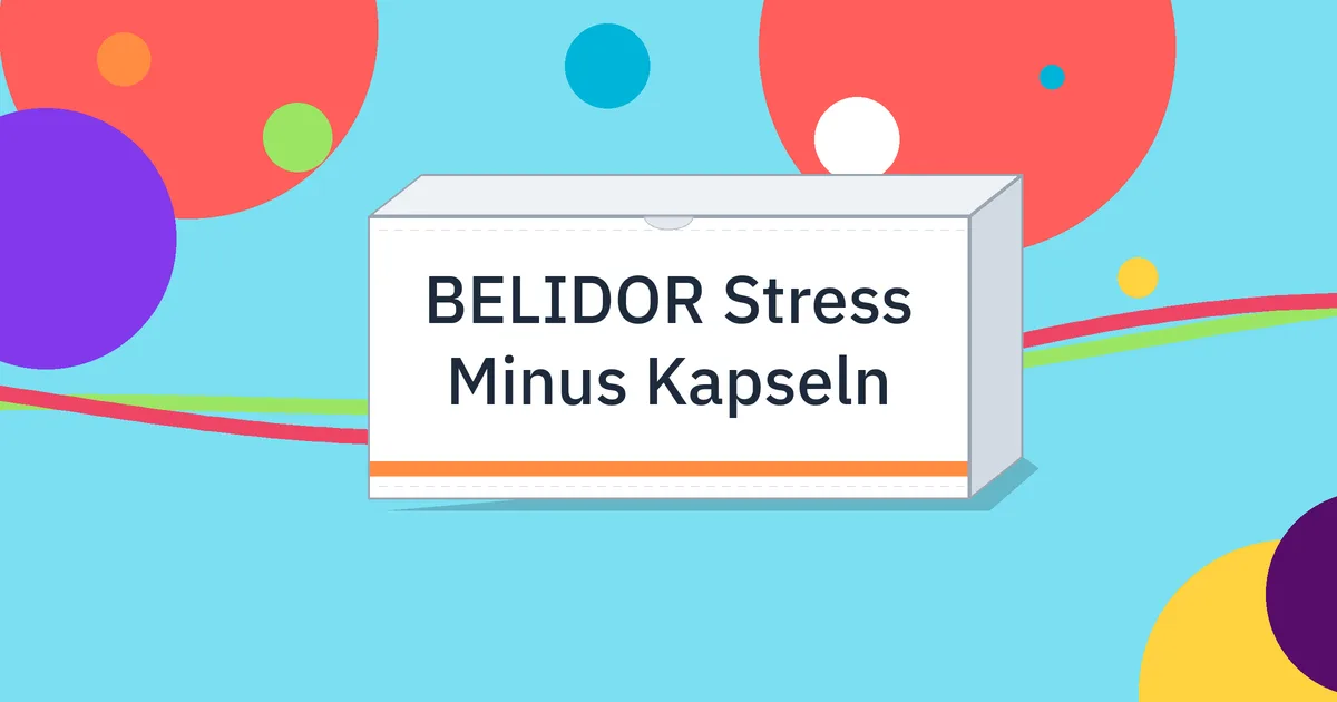 Symbolbild: Packung mit der Aufschrift BELIDOR Stress Minus Kapseln (PZN 19227806) – Verfügbarkeit und Bezug in Apotheken in Frankfurt am Main