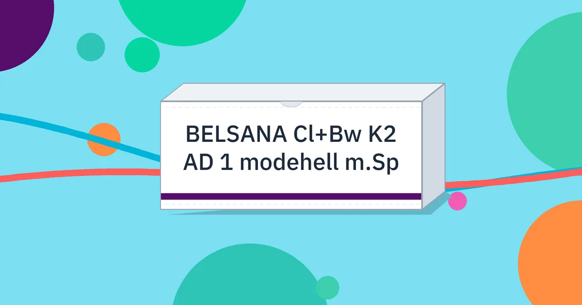 Symbolbild: Packung mit der Aufschrift BELSANA Cl+Bw K2 AD 1 modehell m.Sp (PZN 12240583) – Verfügbarkeit und Bezug in Apotheken in Frankfurt am Main
