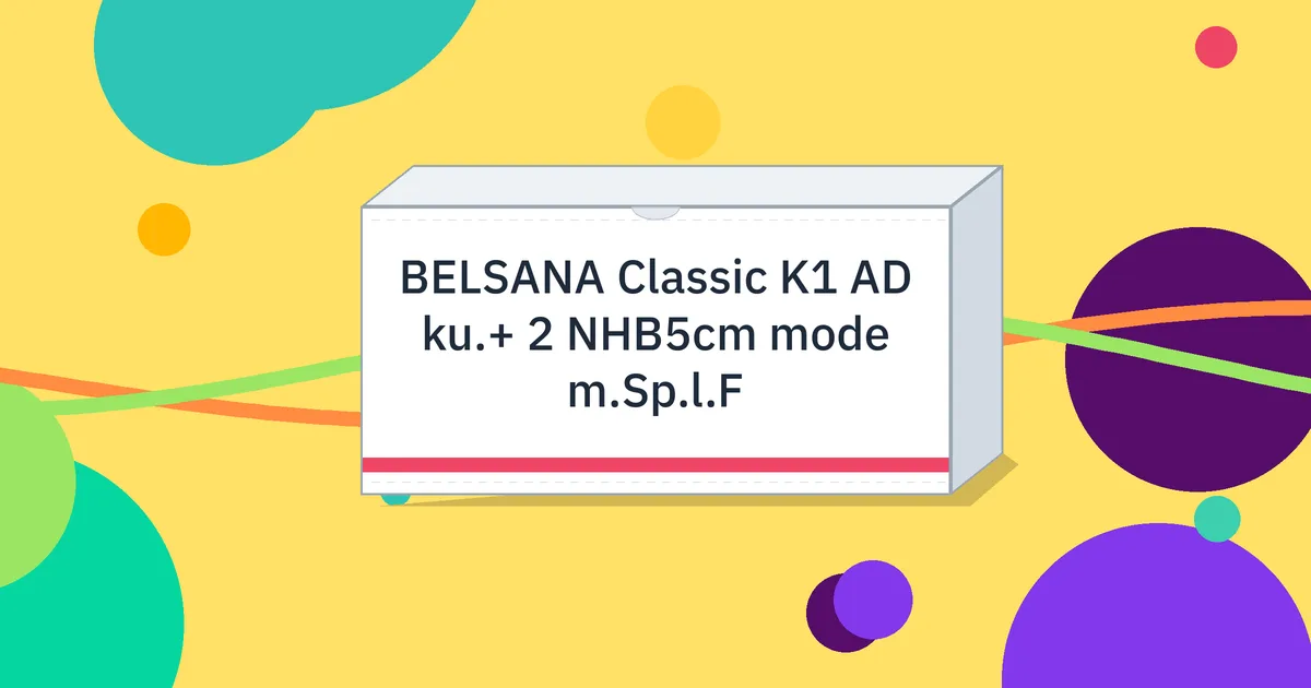Symbolbild: Packung mit der Aufschrift BELSANA Classic K1 AD ku.+ 2 NHB5cm mode m.Sp.l.F (PZN 19255116) – Verfügbarkeit und Bezug in Apotheken in Frankfurt am Main