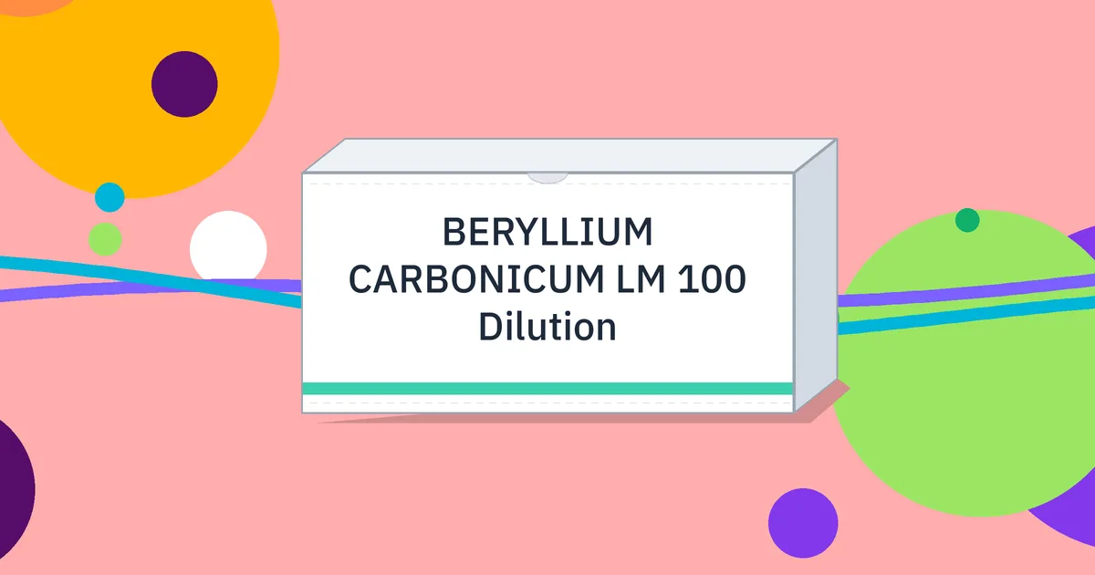 Symbolbild: Packung mit der Aufschrift BERYLLIUM CARBONICUM LM 100 Dilution (PZN 13384640) – Verfügbarkeit und Bezug in Apotheken in Frankfurt am Main