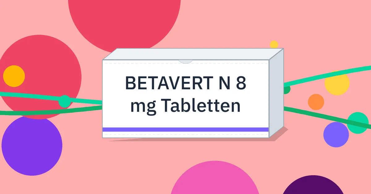 Symbolbild: Packung mit der Aufschrift BETAVERT N 8 mg Tabletten (PZN 06064745) – Verfügbarkeit und Bezug in Apotheken in Frankfurt am Main