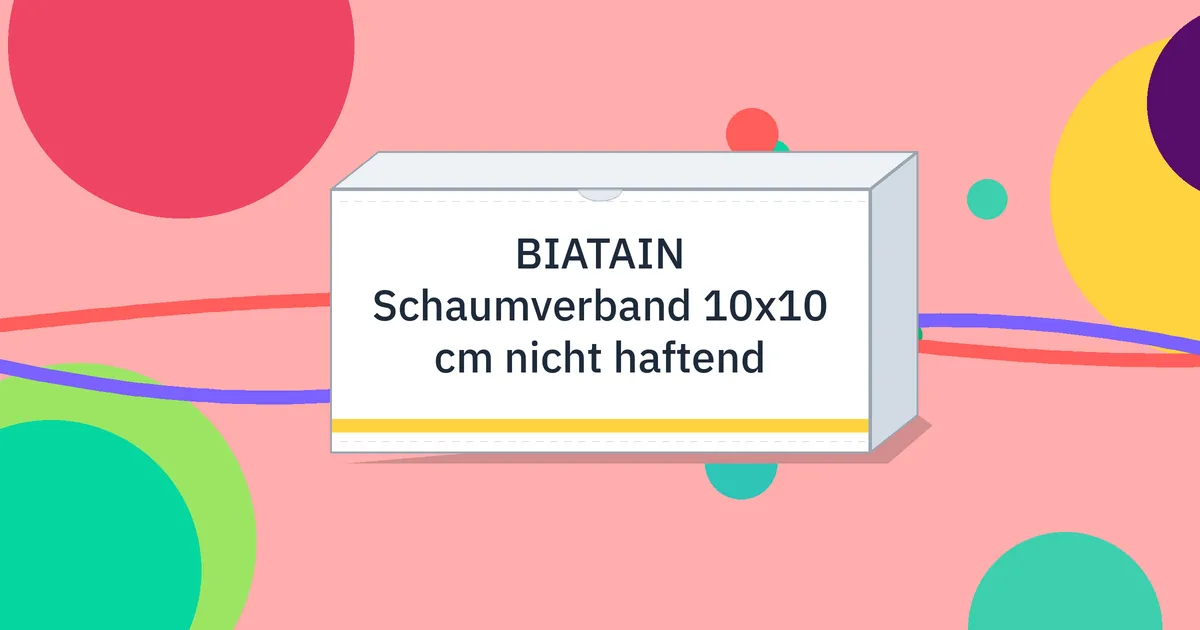 Symbolbild: Packung mit der Aufschrift BIATAIN Schaumverband 10x10 cm nicht haftend (PZN 19698894) – Verfügbarkeit und Bezug in Apotheken in Frankfurt am Main