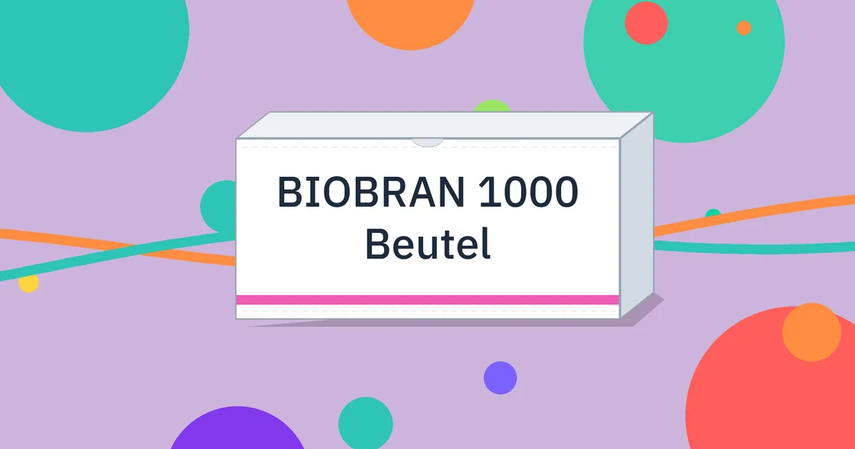 Symbolbild: Packung mit der Aufschrift BIOBRAN 1000 Beutel (PZN 00287697) – Verfügbarkeit und Bezug in Apotheken in Frankfurt am Main