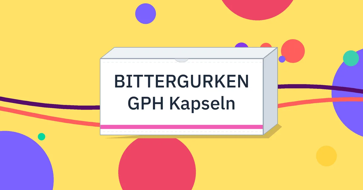Symbolbild: Packung mit der Aufschrift BITTERGURKEN GPH Kapseln (PZN 16615904) – Verfügbarkeit und Bezug in Apotheken in Frankfurt am Main