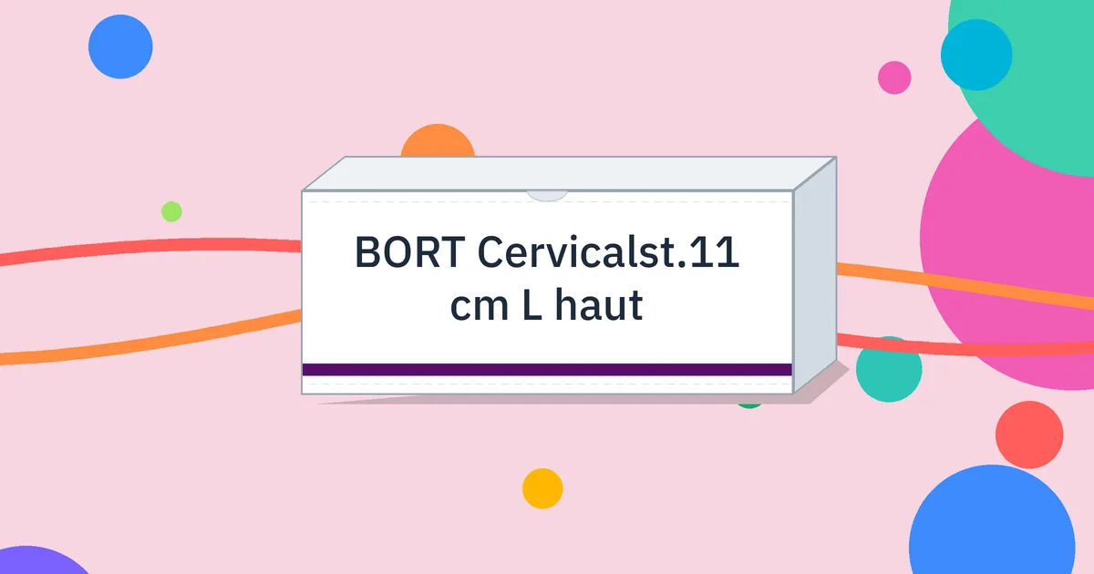 Symbolbild: Packung mit der Aufschrift BORT Cervicalst.11 cm L haut (PZN 06157470) – Verfügbarkeit und Bezug in Apotheken in Frankfurt am Main