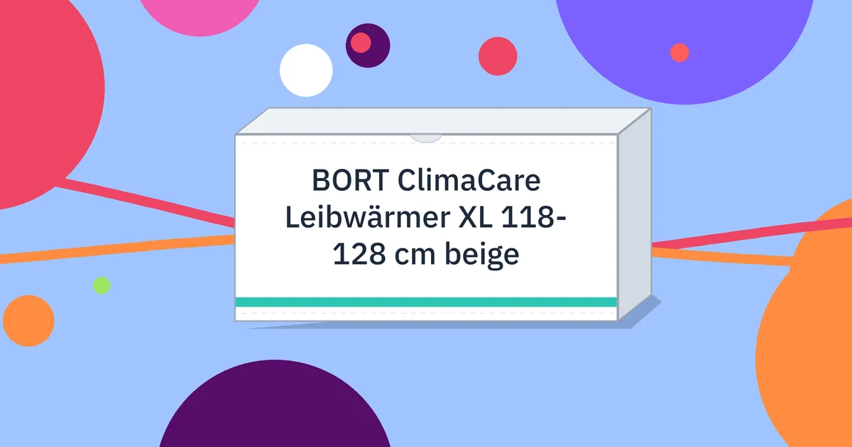 Symbolbild: Packung mit der Aufschrift BORT ClimaCare Leibwärmer XL 118-128 cm beige (PZN 01593781) – Verfügbarkeit und Bezug in Apotheken in Frankfurt am Main