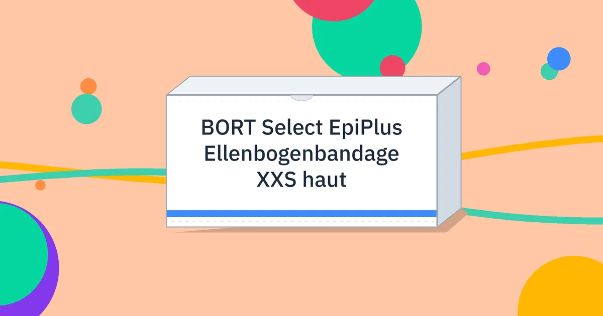 Symbolbild: Packung mit der Aufschrift BORT Select EpiPlus Ellenbogenbandage XXS haut (PZN 06836886) – Verfügbarkeit und Bezug in Apotheken in Frankfurt am Main