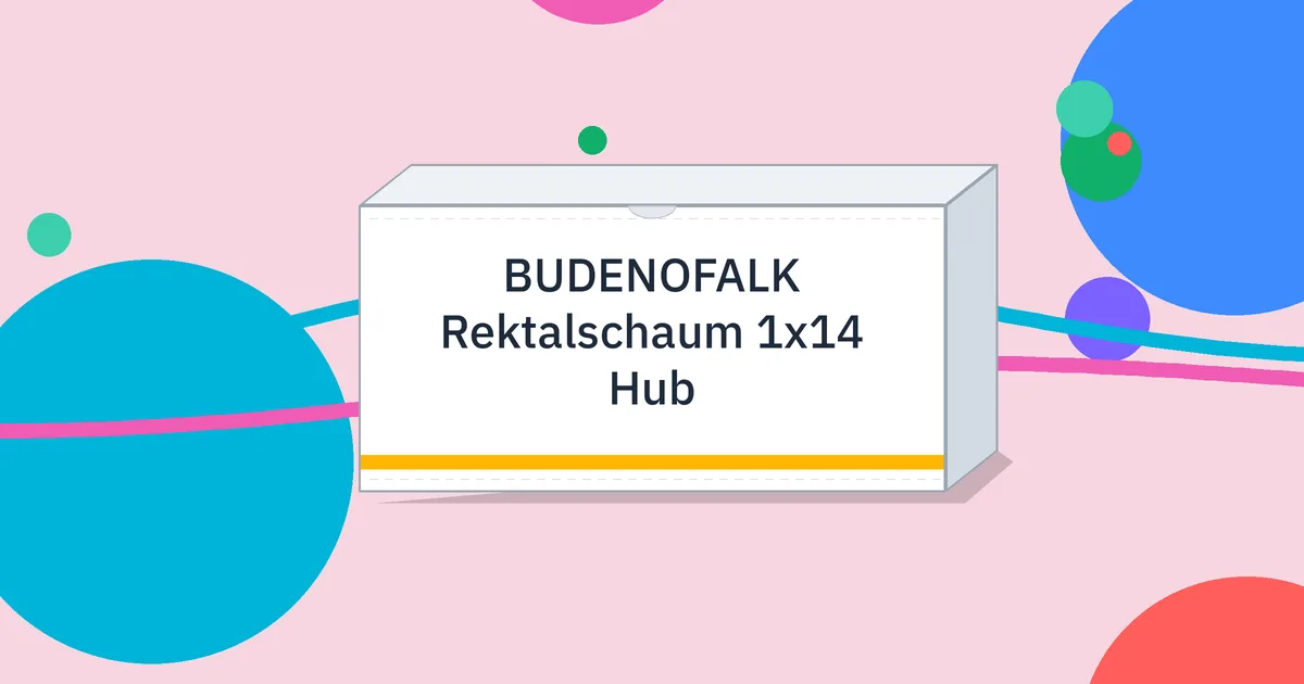 Symbolbild: Packung mit der Aufschrift BUDENOFALK Rektalschaum 1x14 Hub (PZN 16751636) – Verfügbarkeit und Bezug in Apotheken in Frankfurt am Main